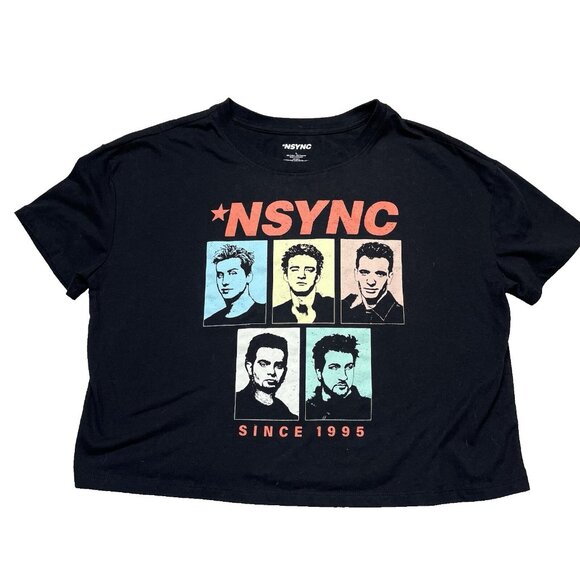 NSYNC | Tops | Nsync Womens Crop Tshirt Size Xl Nsync Since 995 Vintage ...